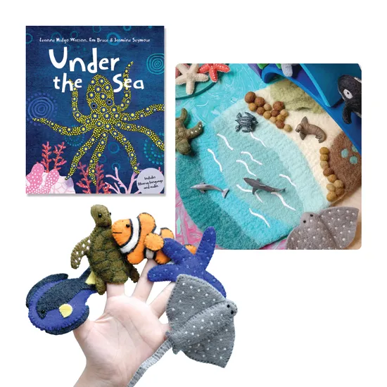 Ocean Playscene Puppets & Book