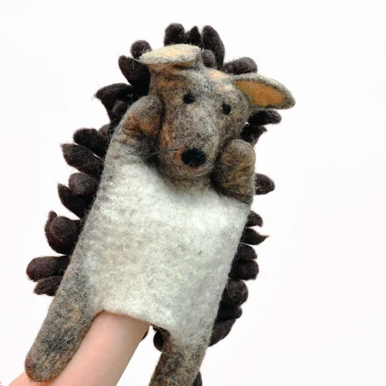 Felt Hand Puppet Hedgehog