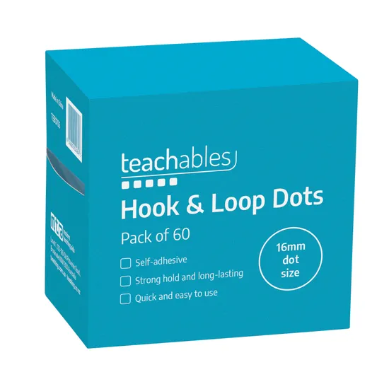 Teachables Hook & Loop Circle Dots 16 mm – Pack of 60
