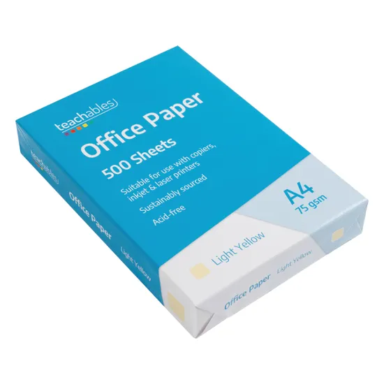 Teachables Office Copy Paper A4 Light Yellow –Pack of 500