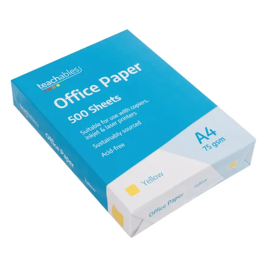 Teachables Office Copy Paper A4 Yellow - Pack of 500