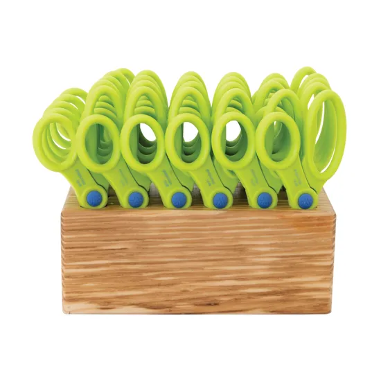 Teachables Scissor Block with 30 Student Scissors 13.5 cm Green