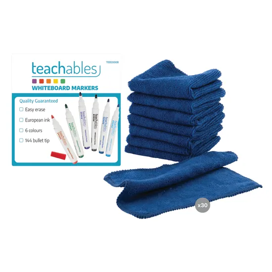 Whiteboard Marker and Cleaning Cloth Kit