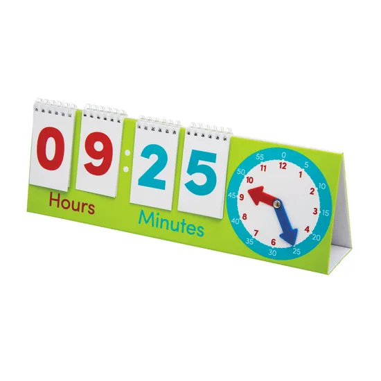 Teachables Clock Flip Charts – Time-Telling Tool, Set of 10