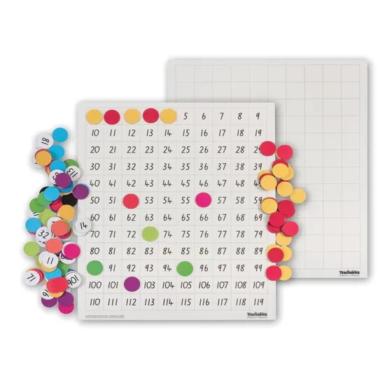 Teachables Magnetic Hundred Board & Counter Set – Teaching Kit