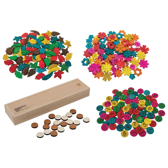 Teachables Coconut Shell Counters Kit – 380 Pieces