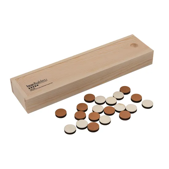 Teachables Round Counters – Wooden, Set of 20