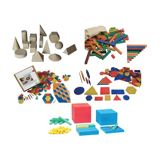 Teachables Eco-Wood Maths Kit – Colourful Shapes and Rods