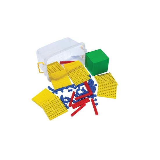 Teachables Interlocking Base Ten Set – Plastic Manipulatives, Set of 121