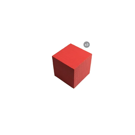 Teachables Eco-Plastic Thousand Cube – Red, Set of 3