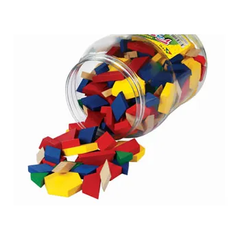 Teachables Wooden Pattern Blocks – Assorted Shapes, Set of 500