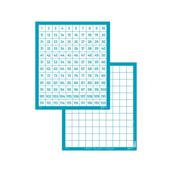 Teachables Number Boards – 1 to 120 Horizontal, Set of 10