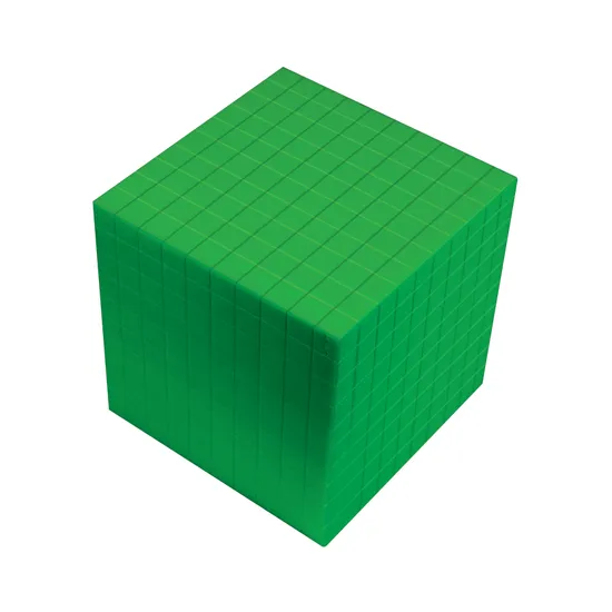 Teachables Base Ten MAB Cube – Plastic, Green