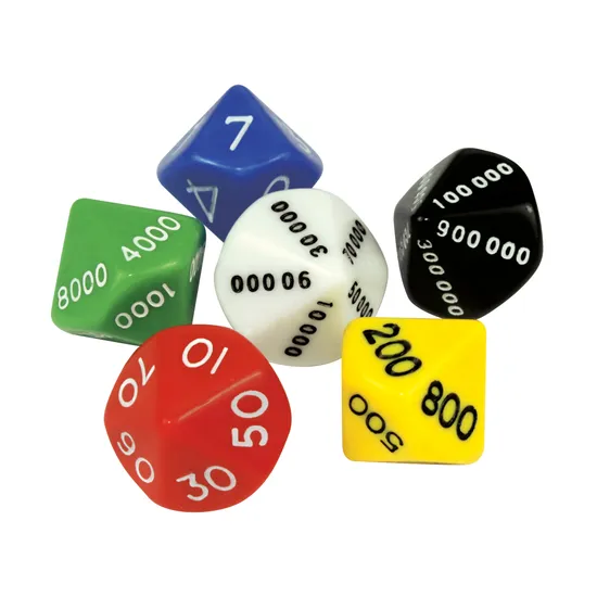 Teachables Place Value Dice – Student Set of 6