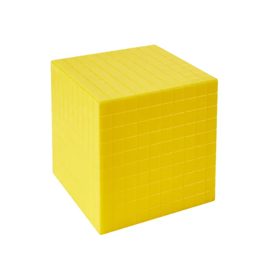 Teachables Base Ten MAB Cube – Plastic, Yellow