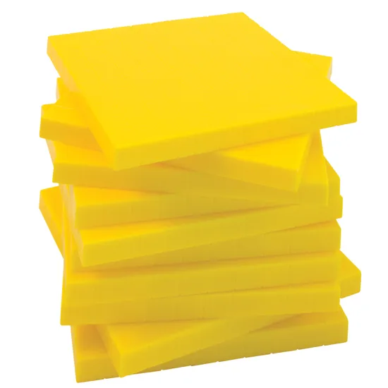 Teachables Base Ten MAB Flats – Yellow, Set of 10