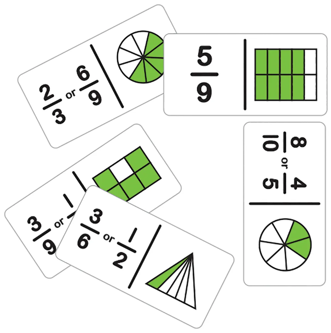 Word Pop Game For Kids Fraction Dominoes In Colour- Fractominoes! - TPT ...