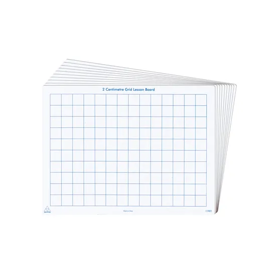 Teachables Write 'n' Wipe Boards – 2 cm Grid, Set of 30 - MTA Catalogue