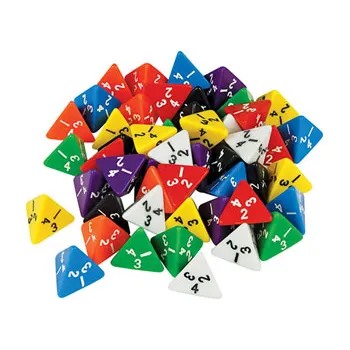 Teachables Dice – 4-Face Solid, Set of 50