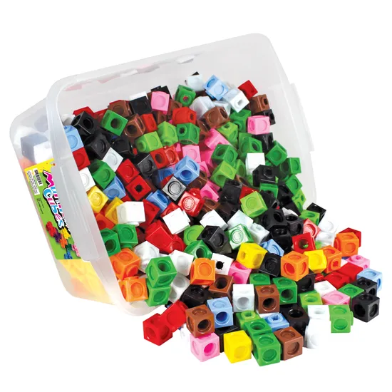 Teachables MultiLink Cubes – Maths Manipulatives, Set of 500 in Container