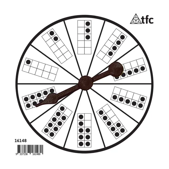Teachables Spinner – Tens Frame Pattern, 1–10 Dots