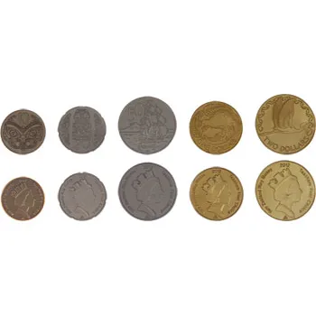 Money NZ Coin 20c 50p