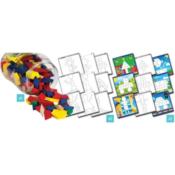 Wooden Pattern Blocks Value Pack - MTA Catalogue