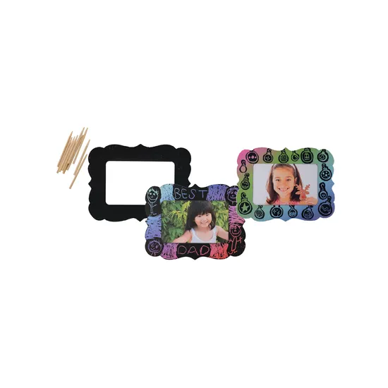Magnetic Scratch Art Photo Frames - Pack of 10