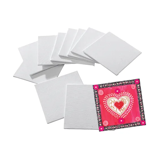 Mini Square Canvas Board 10 cm - Pack of 10