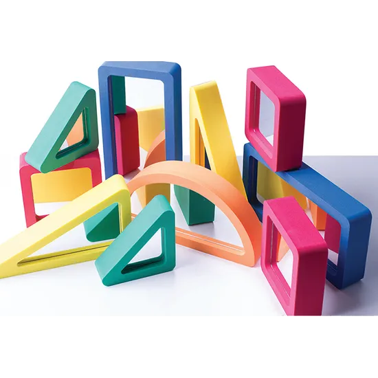Safety Mirror Blocks Assorted Set of 10