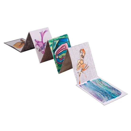Fold-out Art Journal (130 x 190 mm) - Pack of 10