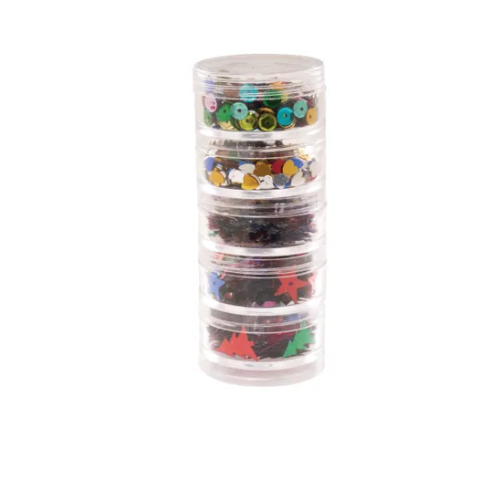Sequins in Stackable Container - Pack of 1500