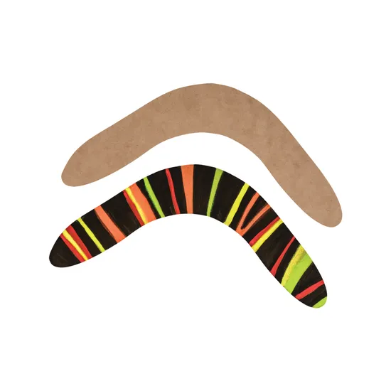 Wooden Boomerangs - Pack of 10