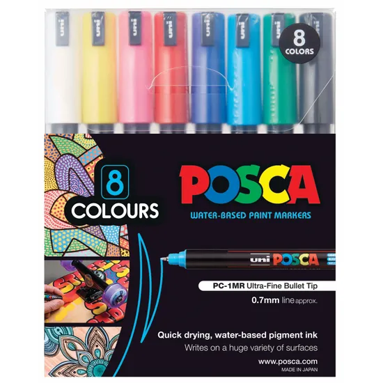 POSCA Ultra-Fine Bullet Tip Marker - Pack of 8
