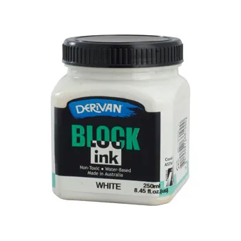 Derivan Block Printing Ink 250 ml - White - MTA Catalogue