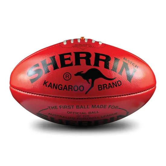 Sherrin Match Leather Size 5 Red