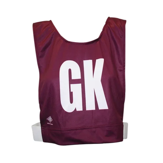Netball Bibs Junior - Maroon & White - MTA Catalogue