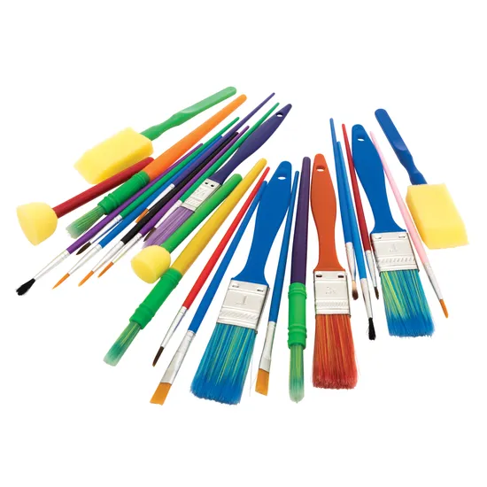 Assorted Nylon Paint Brush Set - Pack of 25