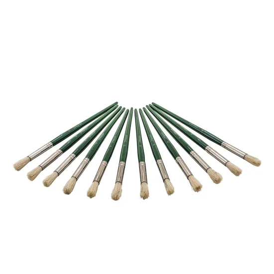 Round Bristle Paint Brush Size 12 - Pack of 12